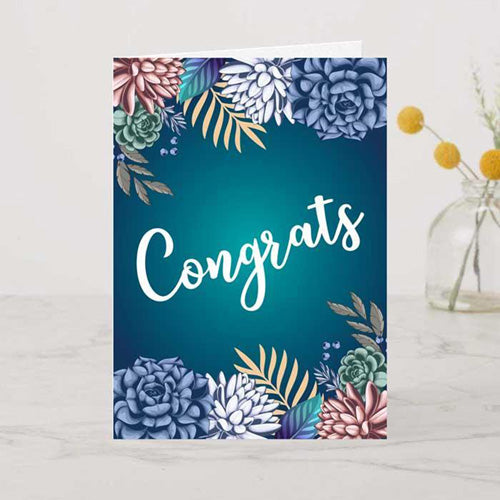 Congrats Floral A6 Card – Purpink Gifts Ltd