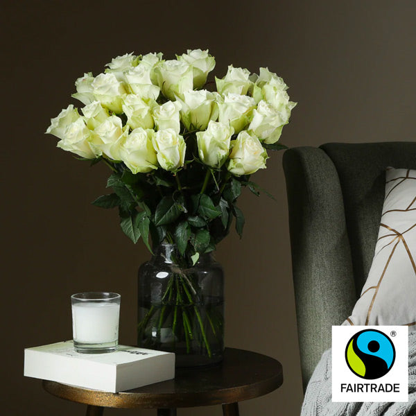 Fresh White Rose Bouquet Delivery | Order Flowers Online – Purpink ...